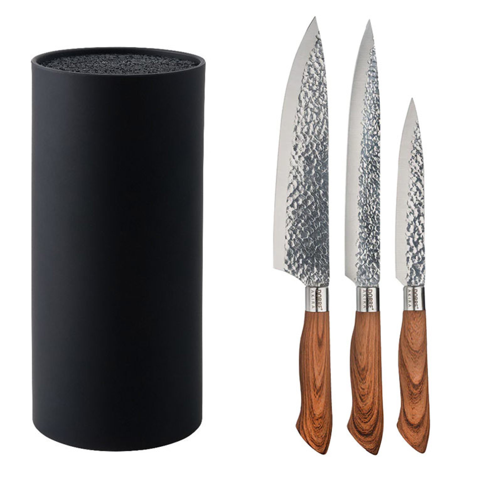 Set med knivblock och 3 knivar Akira - Heminredning & kök